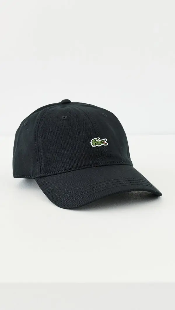 Lacoste Cotton Twill Cap - Black