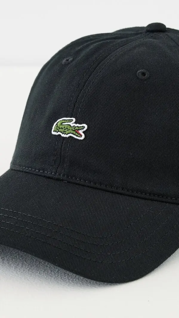 Lacoste Cotton Twill Cap - Black