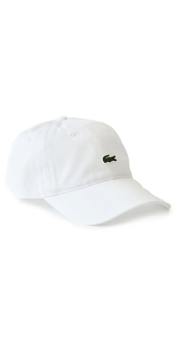 Lacoste Cotton Twill Cap - White
