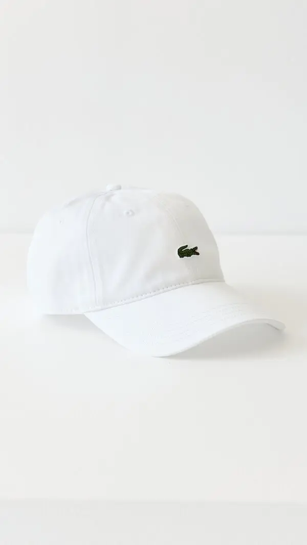 Lacoste Cotton Twill Cap - White
