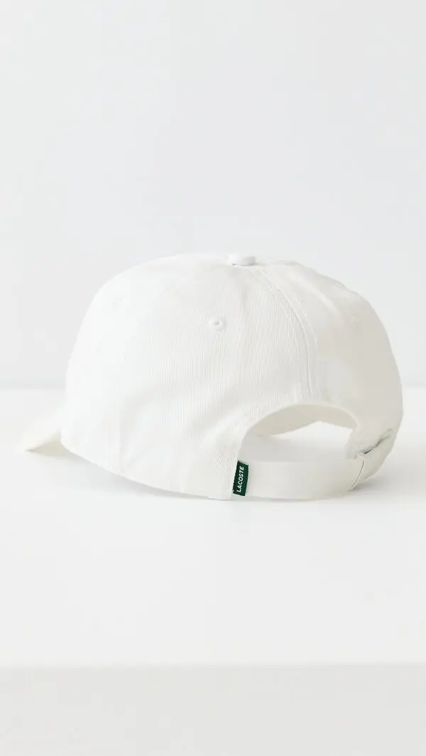 Lacoste Cotton Twill Cap - White