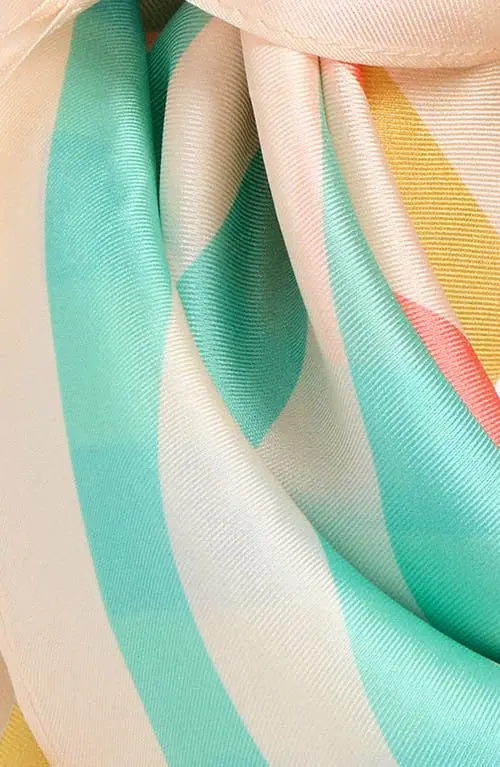 Kurt Geiger Mixed Stripe Silk Bandana