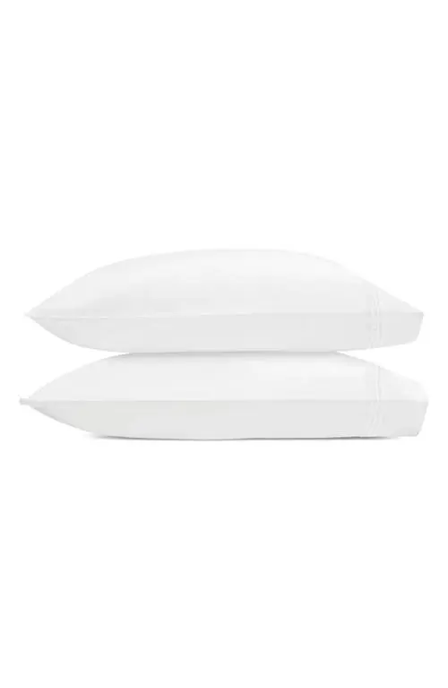 MATOUK Set Of 2 Amara Triple Pearl Embroidered Cotton Pillowcase - White