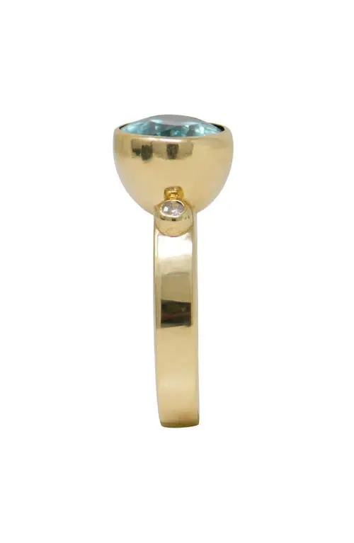 Anzie Classique Oval Ring With Sapphire And Diamonds - Green