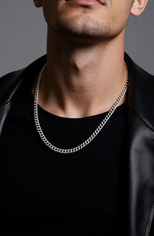 MR. ETTIKA Ettika Curb Chain Necklace - Silver