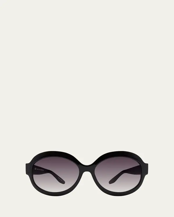 Barton Perreira Orleandra Round Sunglasses - Black