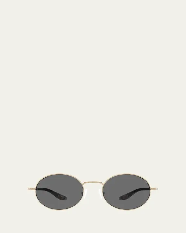 Barton Perreira Anamcara Metal Oval Sunglasses - Gold