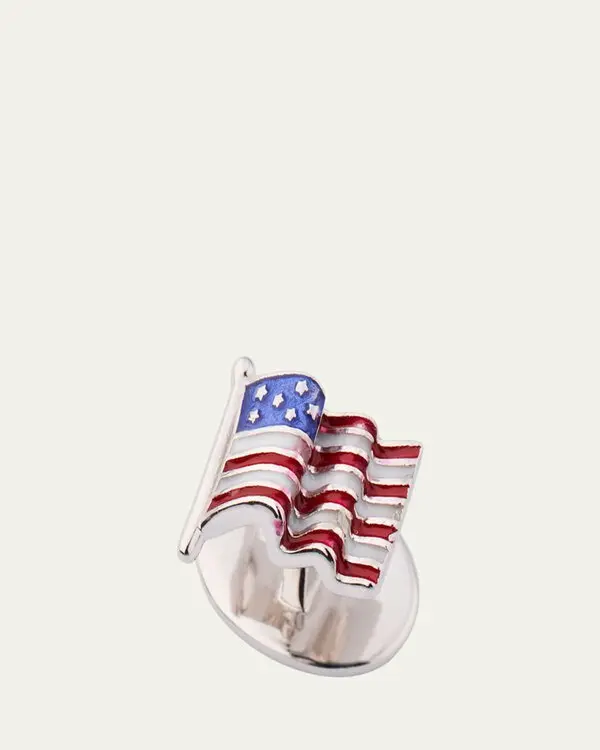 JAN LESLIE American Flag Tuxedo Studs