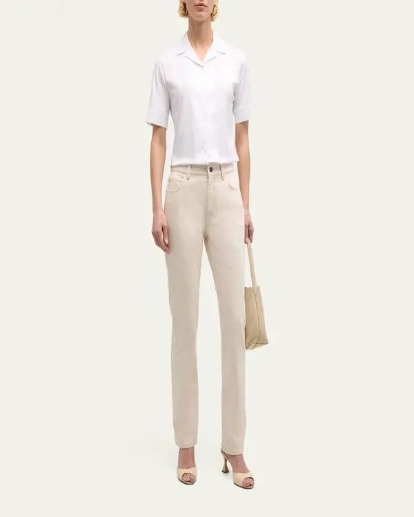 Lafayette 148 New York Cropped Straight-leg Jeans