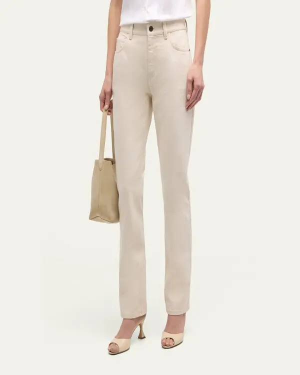 Lafayette 148 New York Cropped Straight-leg Jeans