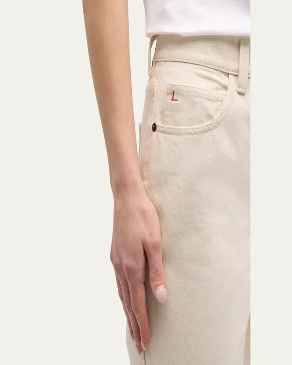 Lafayette 148 New York Cropped Straight-leg Jeans