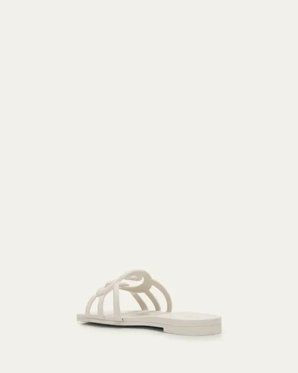 Gucci Palma Gg Rubber Flat Slides - Black
