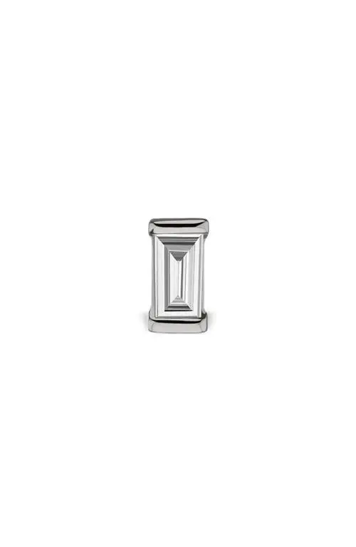 MARIA TASH Diamond Baguette Single Stud Earring - White Gold
