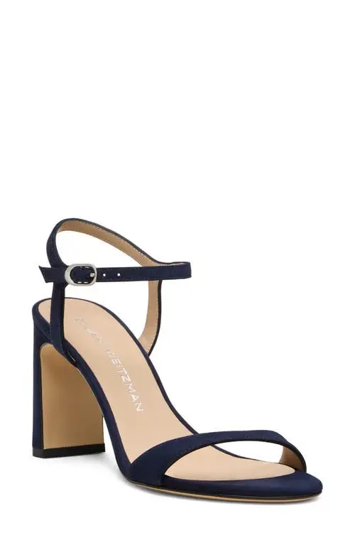 STUART WEITZMAN Babette 85 Ankle Strap Sandal - Nice Blue
