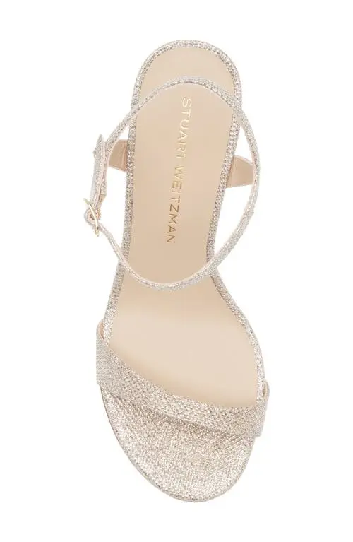 STUART WEITZMAN Babette 85 Ankle Strap Sandal - Poudre
