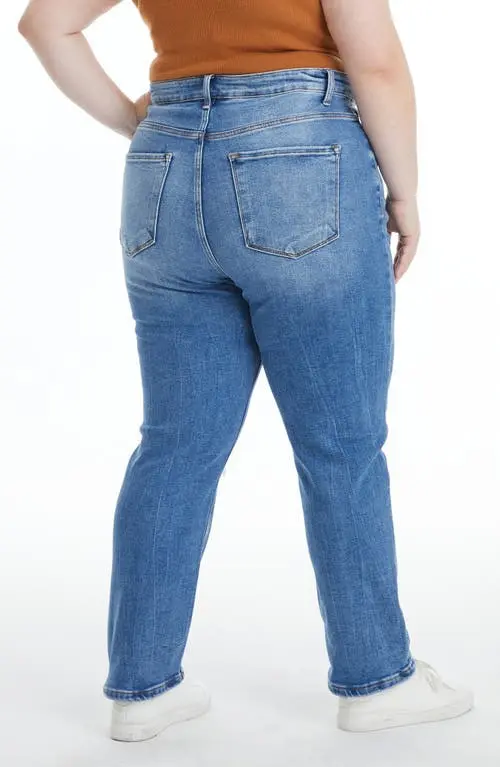 BAYEAS Sarah Ripped High-waist Straight-leg Ankle Jeans