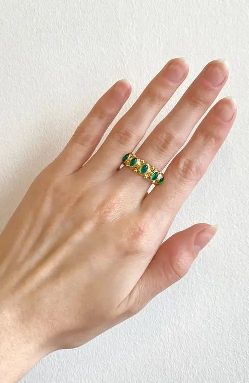 Anzie Méditerranée Eternity Band Ring - Green