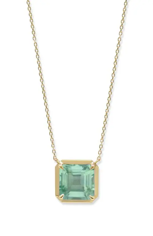 Anzie Cléo Carré Daniela Grande Pendant Necklace - Green