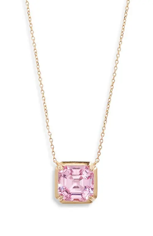 Anzie Cléo Carré Daniela Grande Pendant Necklace - Pink