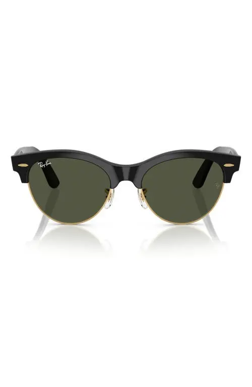 Ray-ban Clubmaster Square Sunglasses - Black And Gold