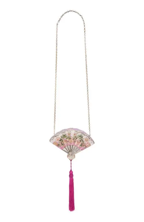 Judith Leiber Crystal-embellished Fan Clutch