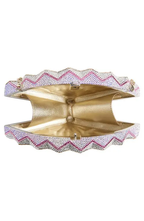 Judith Leiber Crystal-embellished Fan Clutch