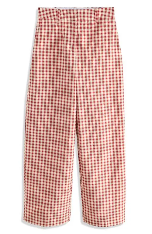 NEXT Gingham Relaxed Wide Leg Pants