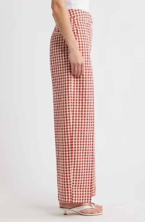 NEXT Gingham Relaxed Wide Leg Pants