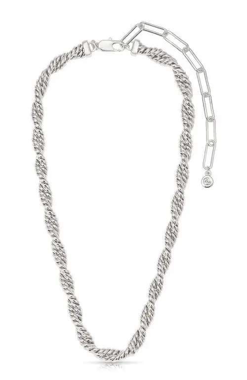 Ettika Twisted Chain Necklace - Silver