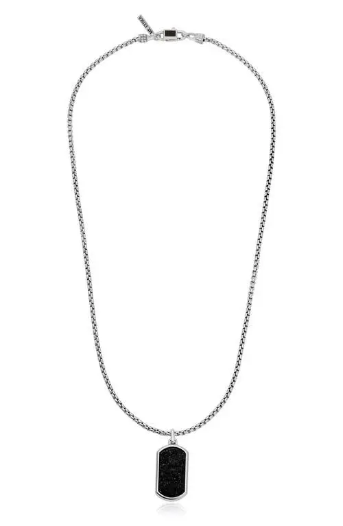 MR. ETTIKA Ettika Onyx Dog Tag Pendant Necklace - Black