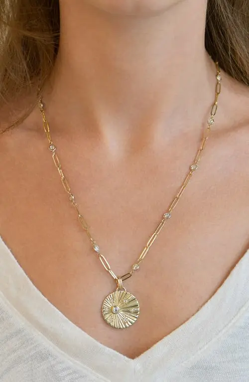 Anzie Celeste Ripple Pendant - Gold