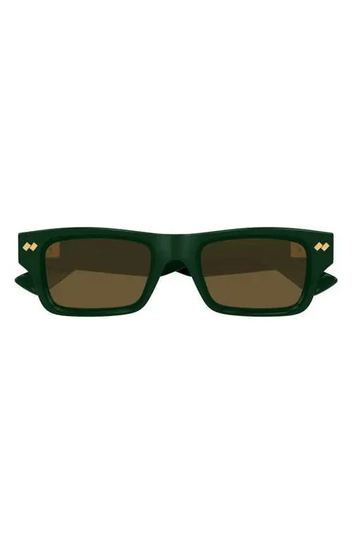 Bottega Veneta 49mm Square Sunglasses - Green