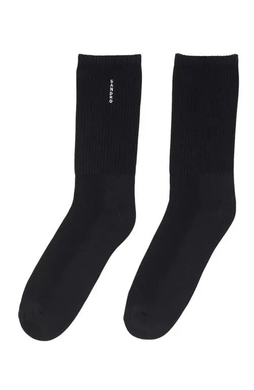 Sandro Cotton Socks - Black