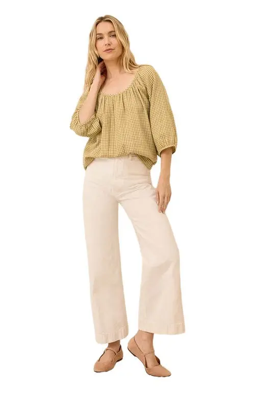 PACT Organic Cotton Coastal Double Gauze Scoop Neck Top