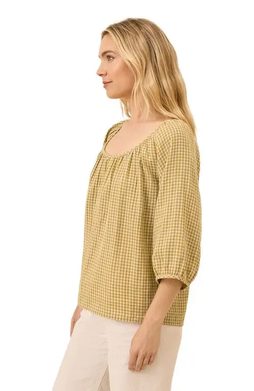 PACT Organic Cotton Coastal Double Gauze Scoop Neck Top