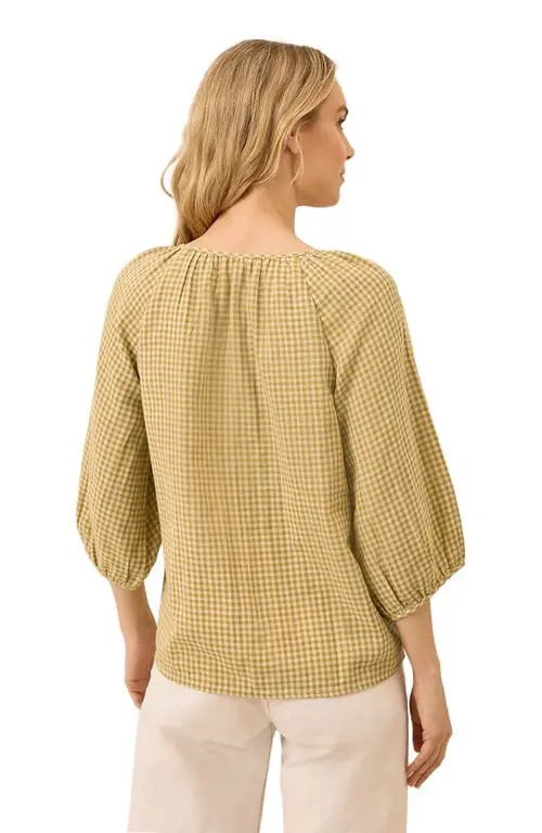 PACT Organic Cotton Coastal Double Gauze Scoop Neck Top