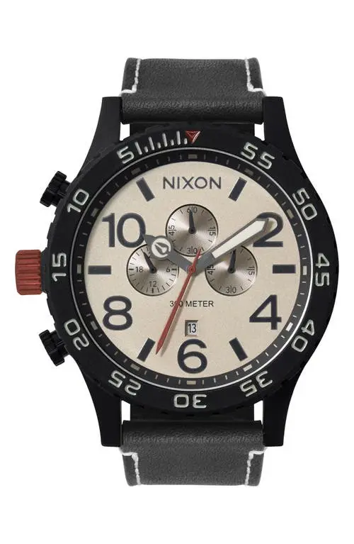 Nixon 51-30 Chronograph Strap Watch - Black/pumice/charcoal