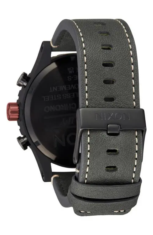 Nixon 51-30 Chronograph Strap Watch - Black/pumice/charcoal
