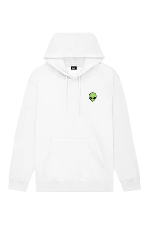 DALIX Alien Graphic Hoodie - White