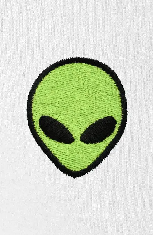 DALIX Alien Graphic Hoodie - White