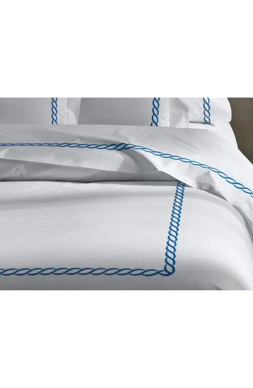 MATOUK Classic Chain Cotton Percale Duvet Cover - Cobalt