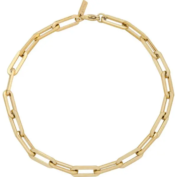 ST. MORAN Paper Clip Chain Anklet - Gold