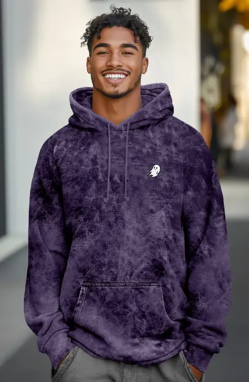 DALIX Mineral Washed Hoodie - Purple