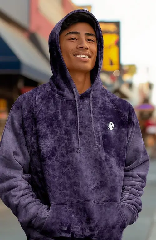 DALIX Mineral Washed Hoodie - Purple