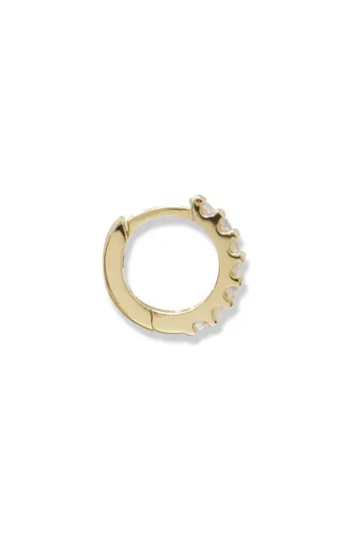 Anzie Classique Micro Pavé Diamond Huggie Hoop Earring