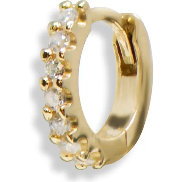 Anzie Classique Micro Pavé Diamond Single Huggie Hoop Earring - Clear