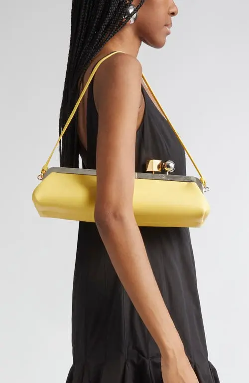 Jacquemus La Pochette Salon Leather Clutch - Light Yellow 210