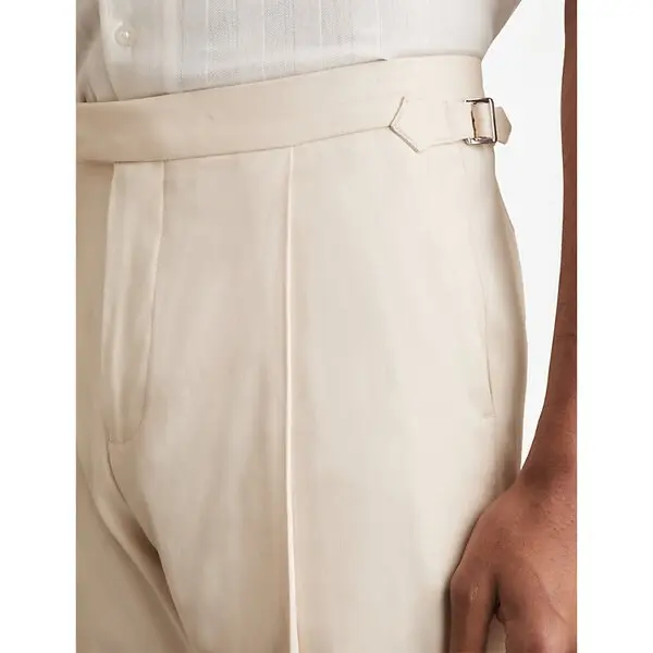 REISS Cantwell Tapered-leg Cotton-blend Trousers