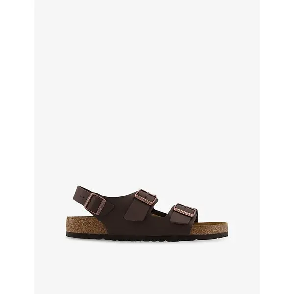 BIRKENSTOCK Milano Faux-leather Sandals - Dark Brown