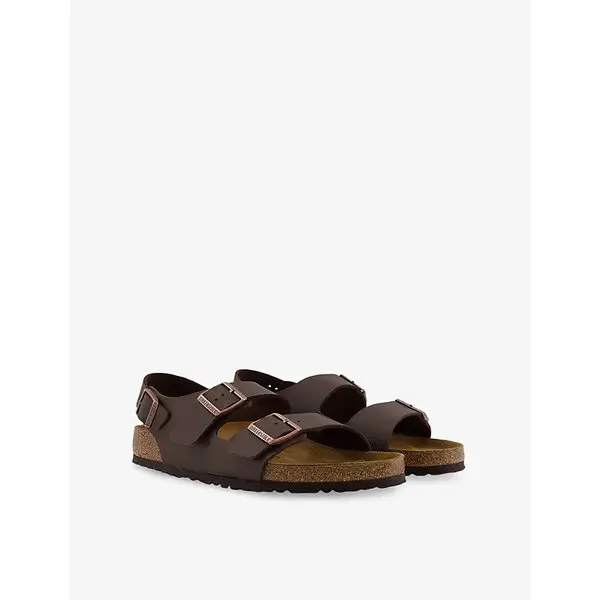 BIRKENSTOCK Milano Faux-leather Sandals - Dark Brown